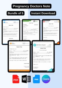 Doctors Note for Positive Pregnancy Test Template Word, PDF