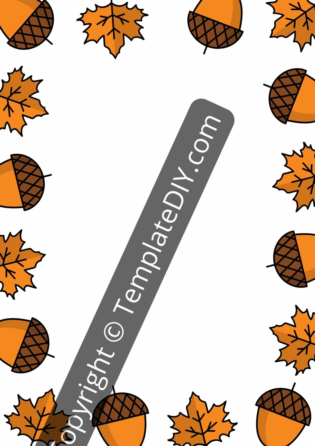 Thanksgiving Border Template Printable PDF [Transparent]