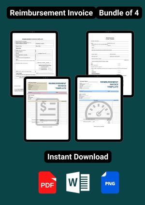 Reimbursement Invoice Template Printable Blank PDF, Word