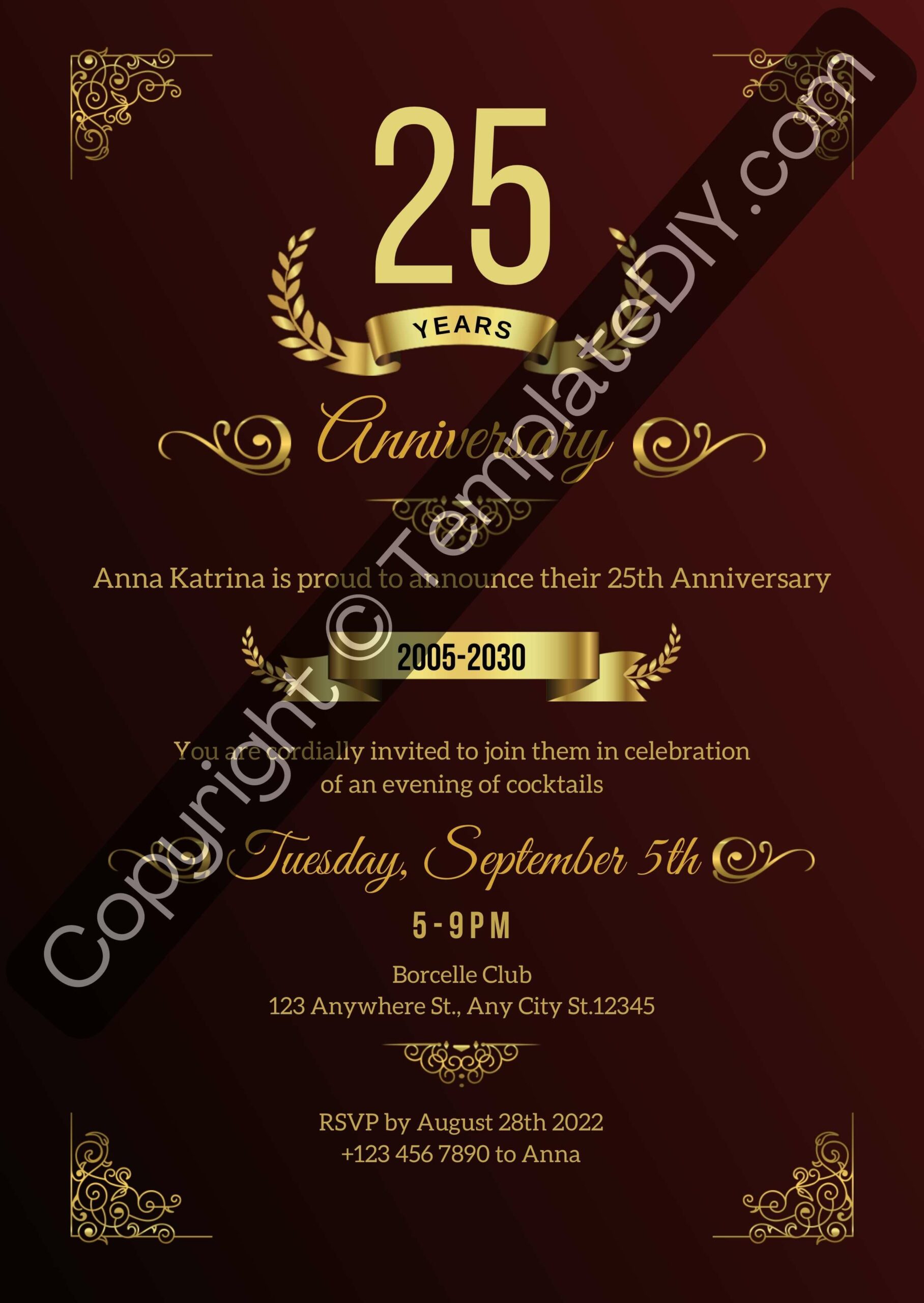 Royal Invitation Template Printable in Pdf & Word