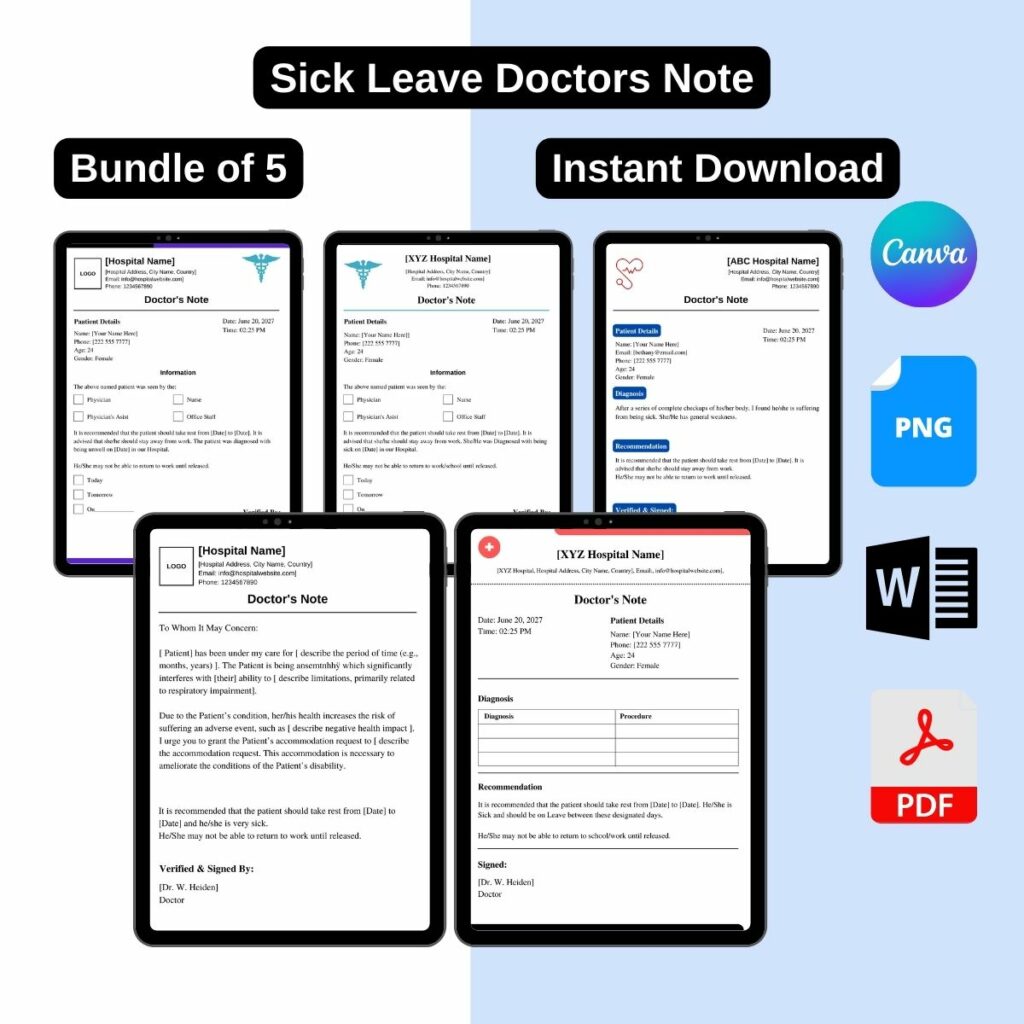 Doctor Note for Airline Travel | PDF & Word Template