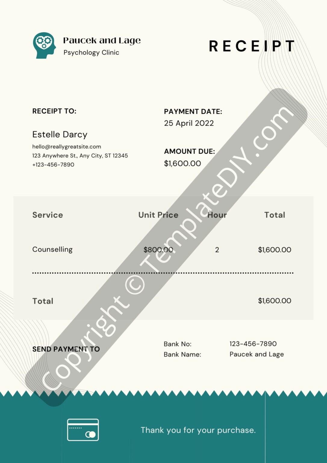 Store Receipt Template Blank Printable PDF, Excel, Word