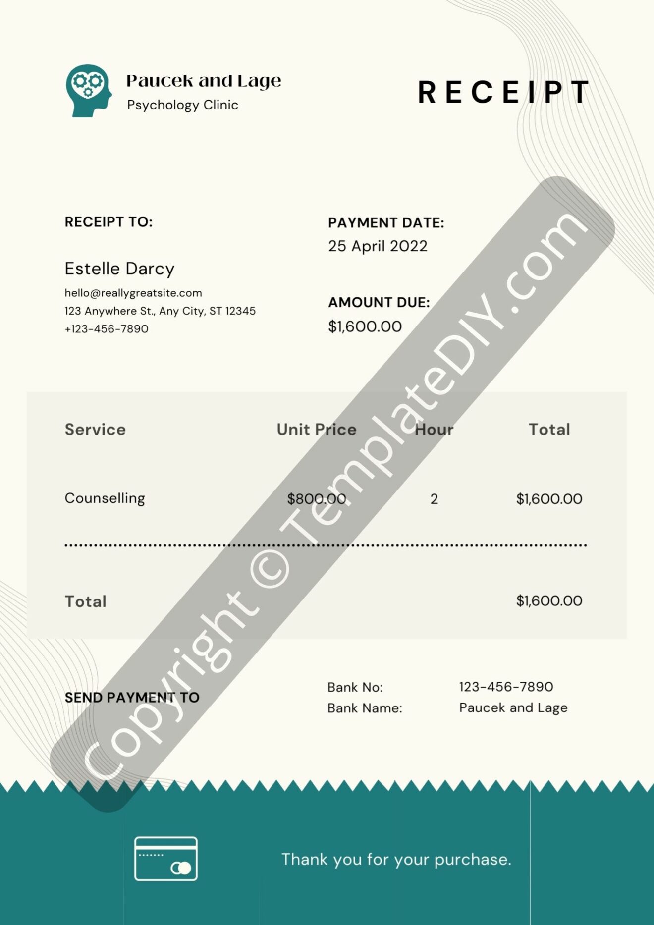 Store Receipt Template Blank Printable PDF, Excel, Word