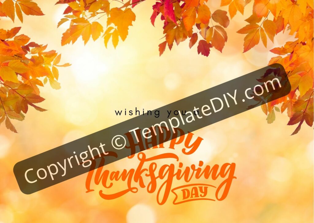 Thanksgiving Card Template Printable PDF, Word [Editable]