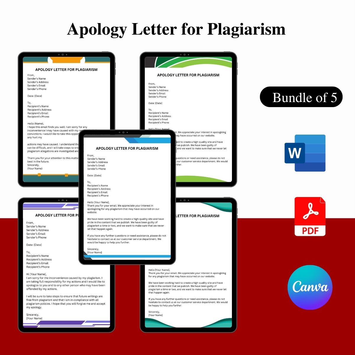 Apology Letter for Plagiarism Sample with Examples [Word]
