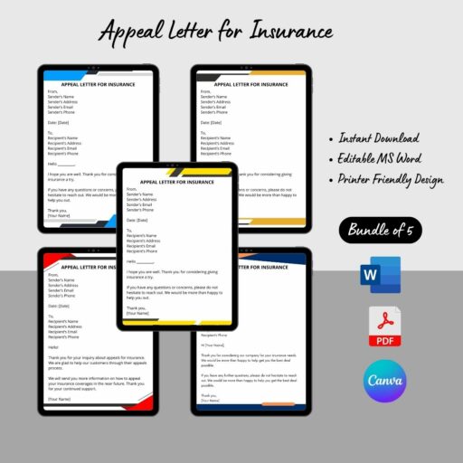 Appeal Letter for Insurance Template in Pdf Word [Editable]