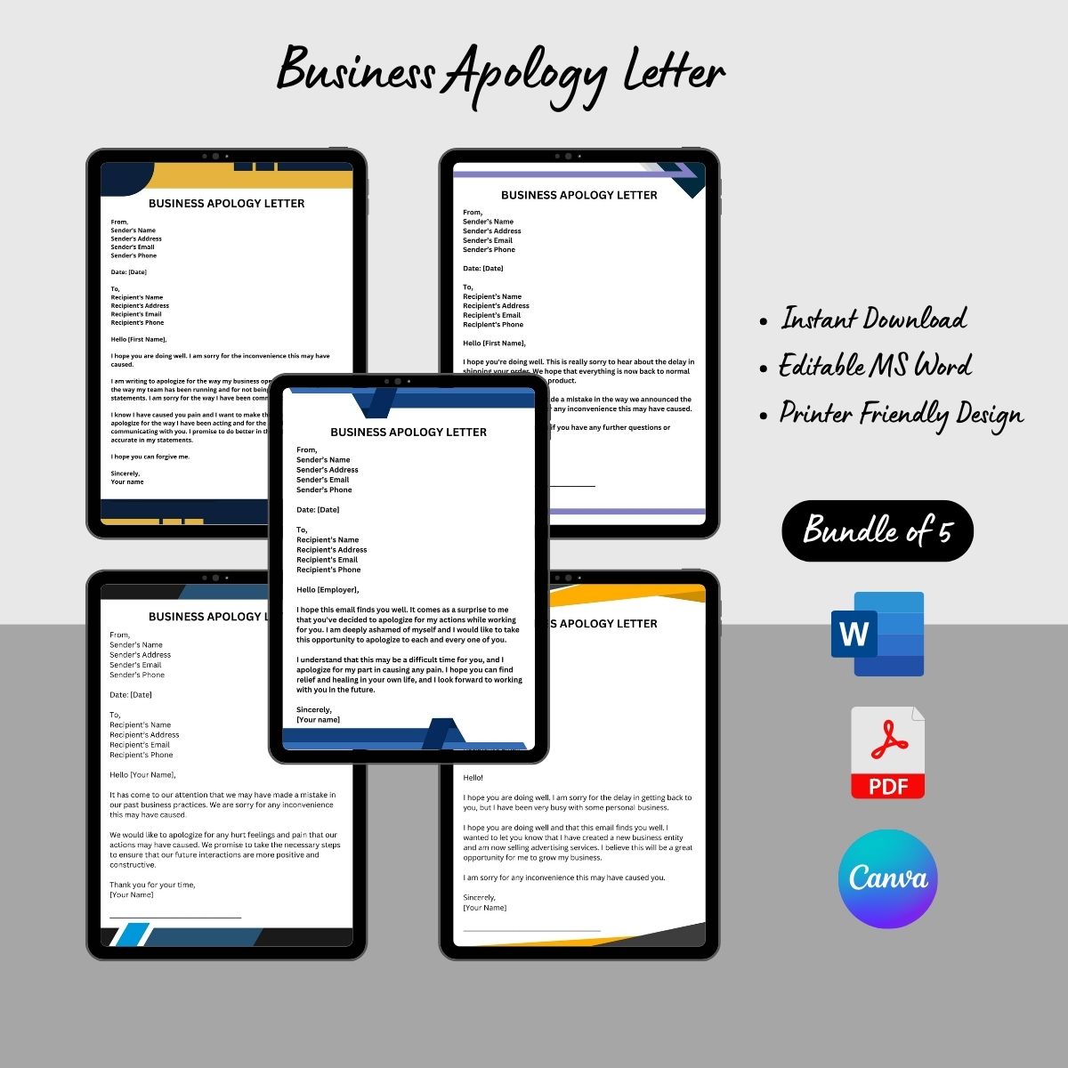 Business Apology Letter Template in Pdf, Word [Editable]