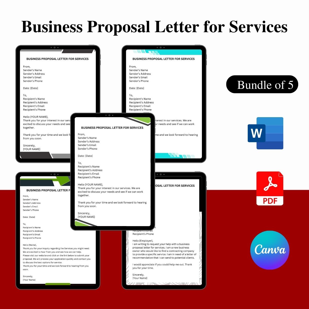 Business Proposal Letter for Services Sample [Word]