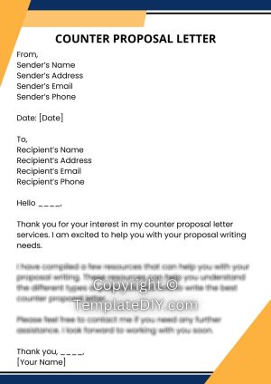 Counter Proposal Letter Sample with Examples [Word]