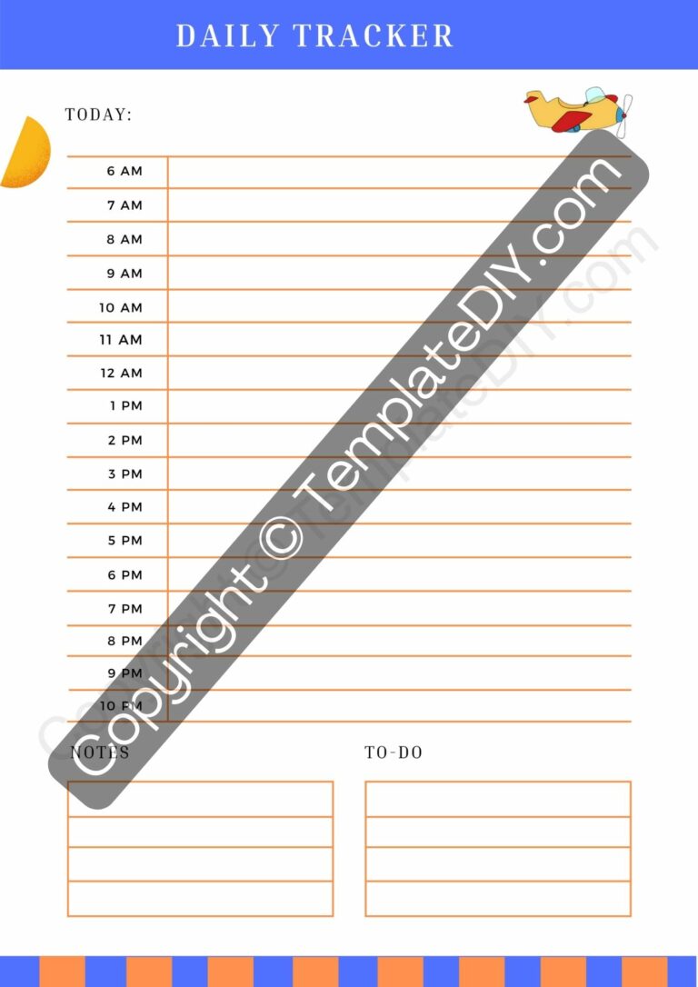 Daily Tracker Template Printable in PDF, Word, Excel