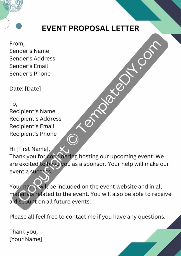 Event Proposal Letter Sample with Examples [Word Editable]