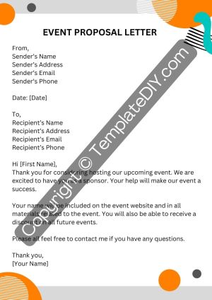 Event Proposal Letter Sample with Examples [Word Editable]