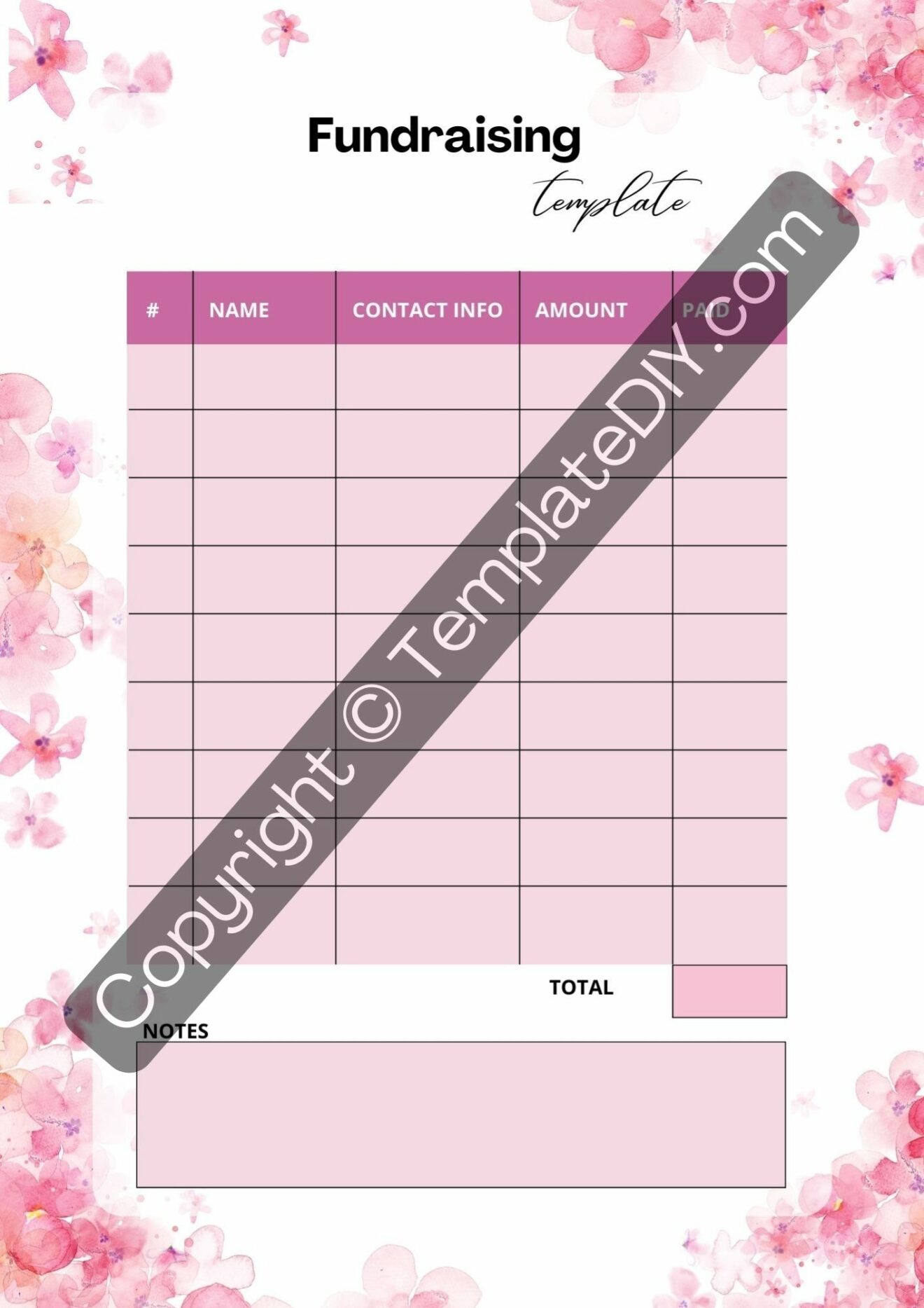 Fundraising Tracker Template PDF, Word, Excel [Editable]