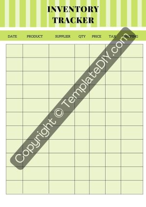 Inventory Tracking Template Printable in PDF, Word, Excel