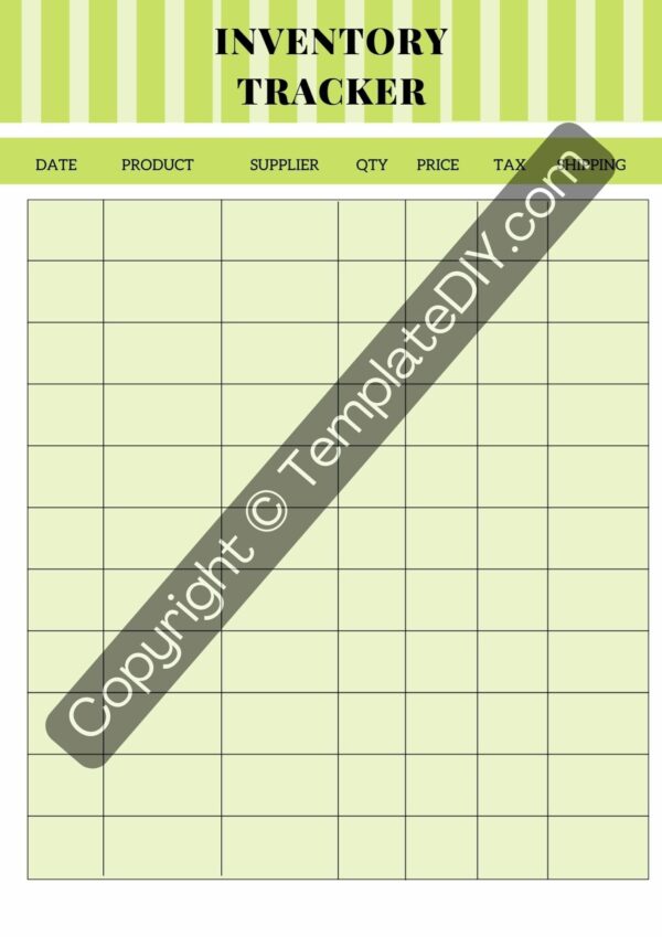 Inventory Tracking Template Printable in PDF, Word, Excel