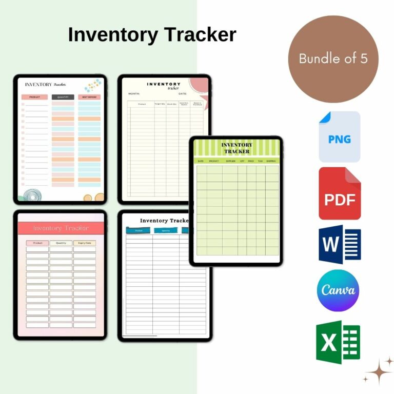 Inventory Tracking Template Printable in PDF, Word, Excel