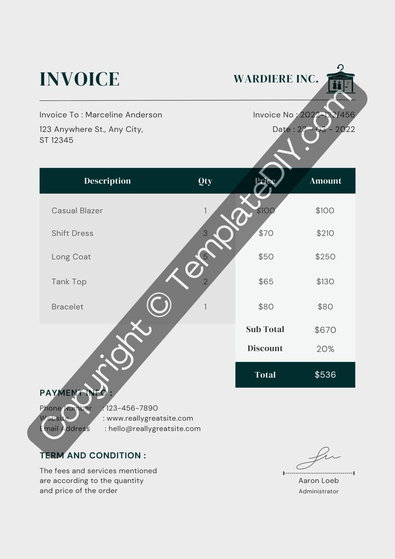 Download Basic Invoice Template | PDF, Excel & Word