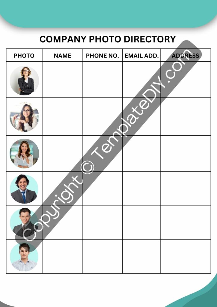 Company Photo Directory Template | PDF, Word & Excel