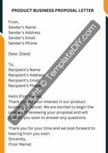 Product Business Proposal Letter Sample Template Pdf, Word