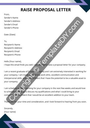 Raise Proposal Letter Sample Template Pdf, Word [Editable]
