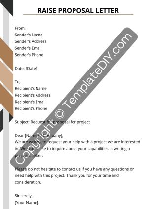 Raise Proposal Letter Sample Template Pdf, Word [Editable]