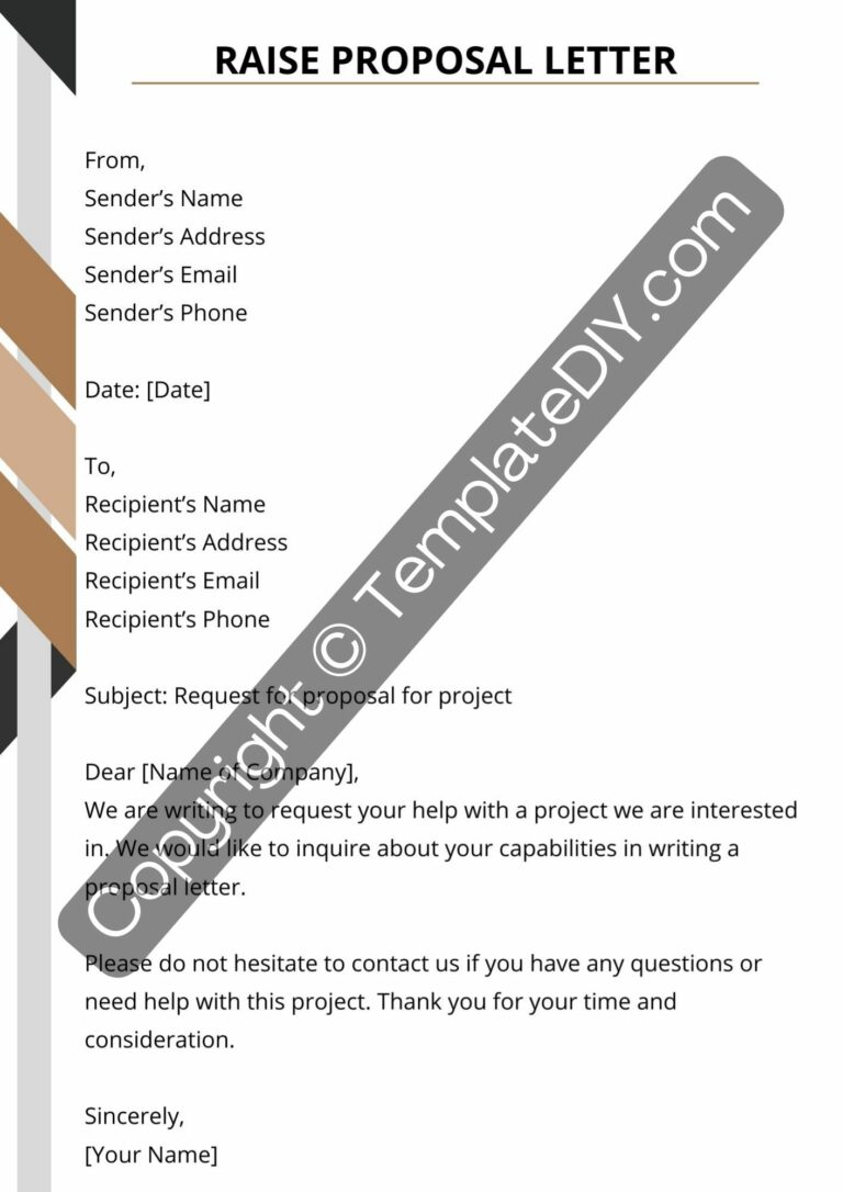Raise Proposal Letter Sample Template Pdf, Word [Editable]