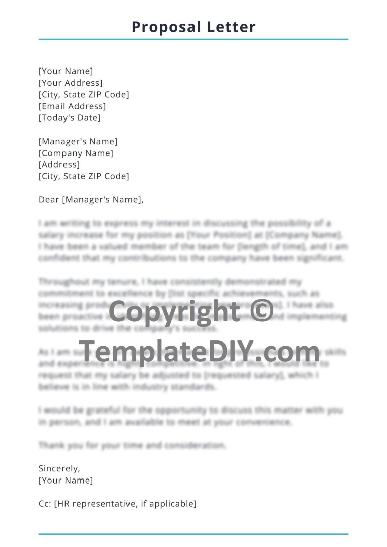Salary Increase Request Letter Template Download