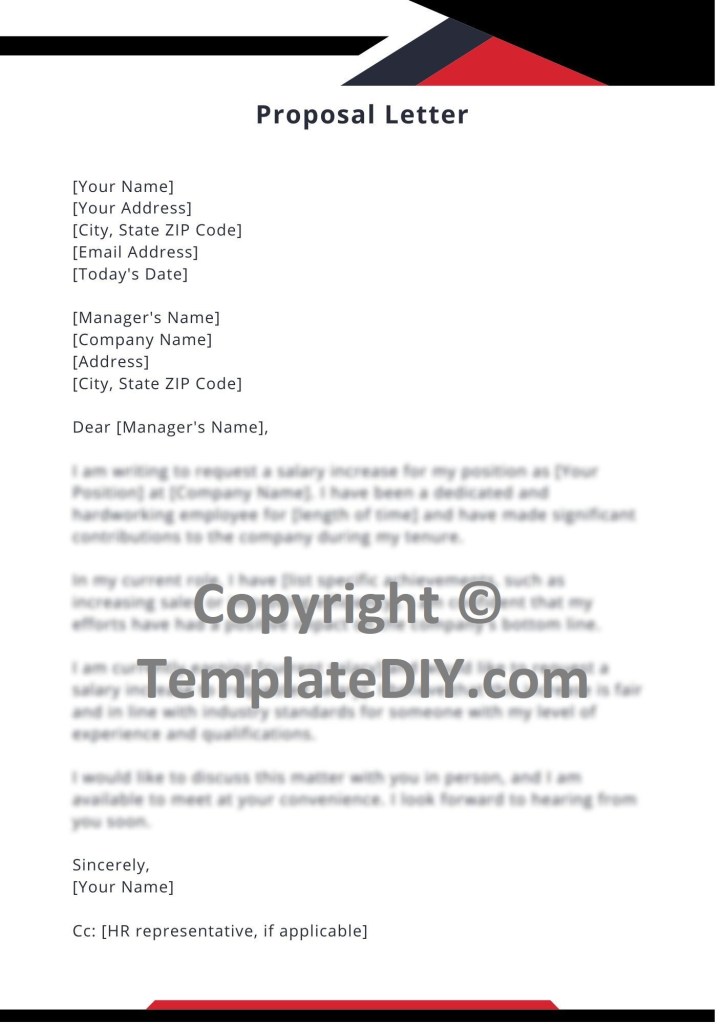 Salary Increase Request Letter Template Download