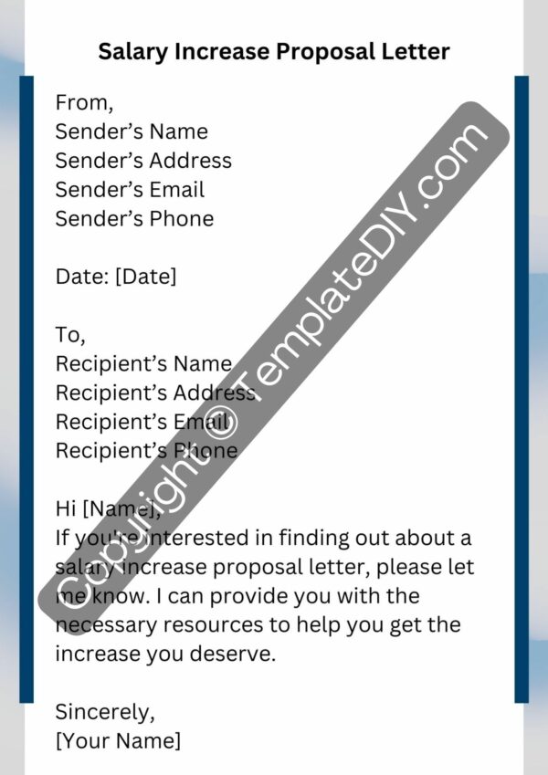 Salary Increase Request Letter Template Download