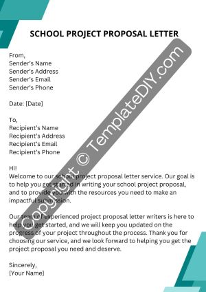 School Project Proposal Letter Sample Template Pdf, Word