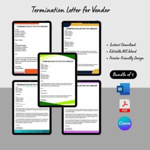 Termination Letter for Vendor Template Sample with Examples
