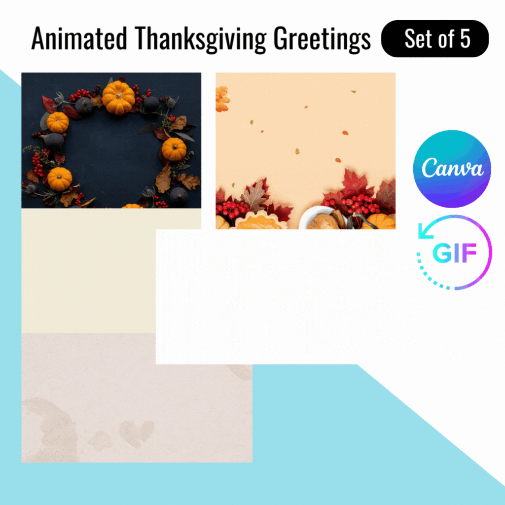 Animated Thanksgiving Greetings Printable Template