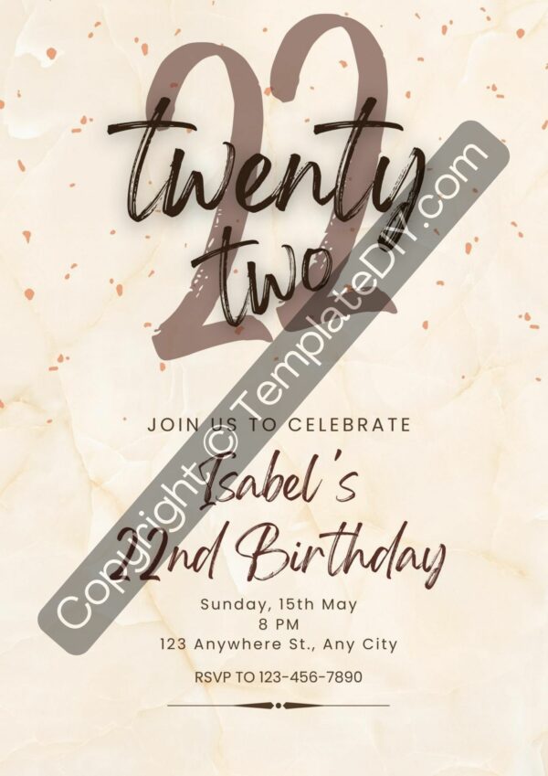 Birthday Invitation Template Blank Printable Pdf, Word