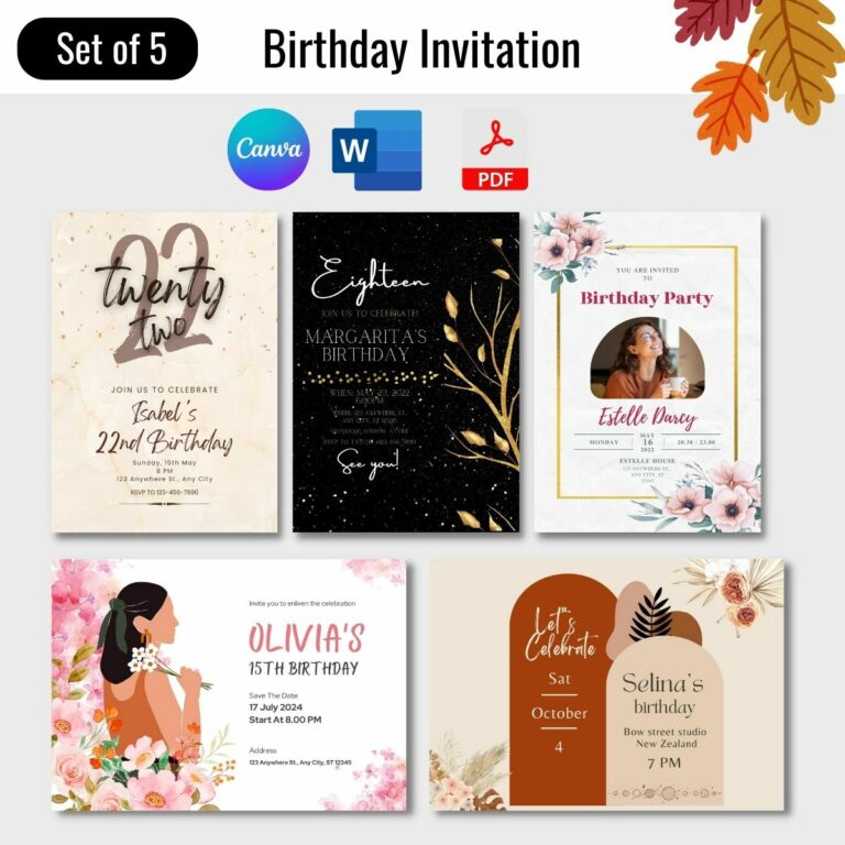 Birthday Invitation Template Blank Printable Pdf, Word