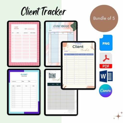Client Tracker Template Blank Printable PDF, Word, Excel