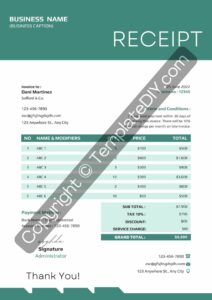 Thermal Printer Receipt Template Blank Printable [Pdf, Word]