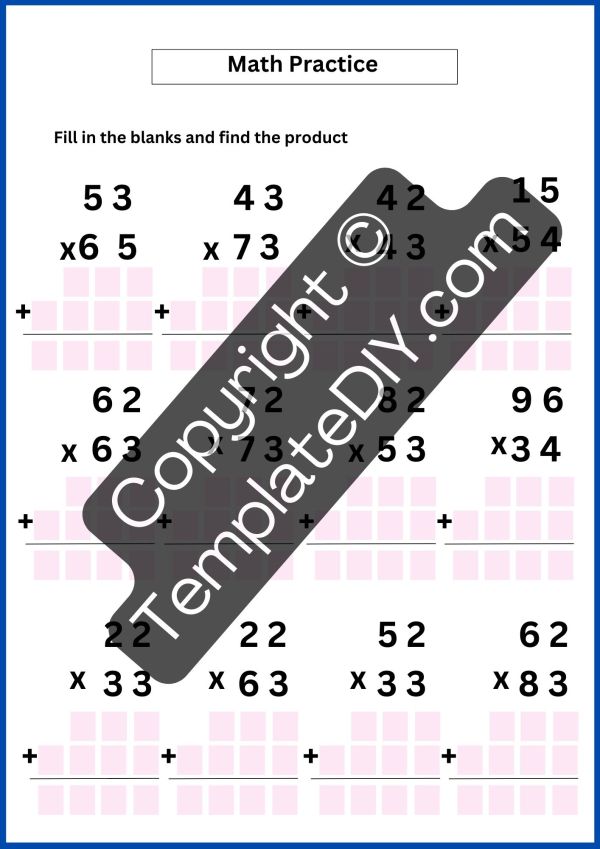 5th Grade Math Worksheets Printable Template in Pdf & Word