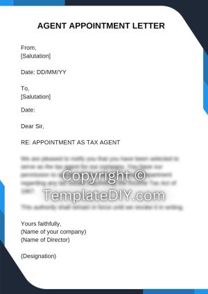 Agent Appointment Letter Sample with Examples [Word]