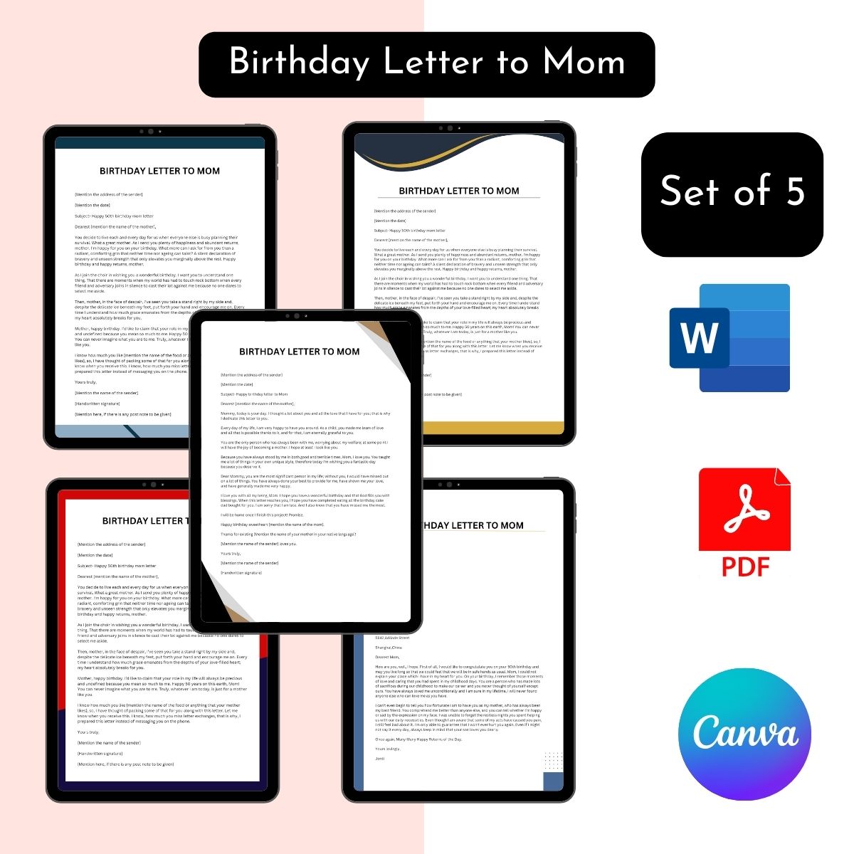 Birthday Letter to Mom Sample with Examples in [Word]