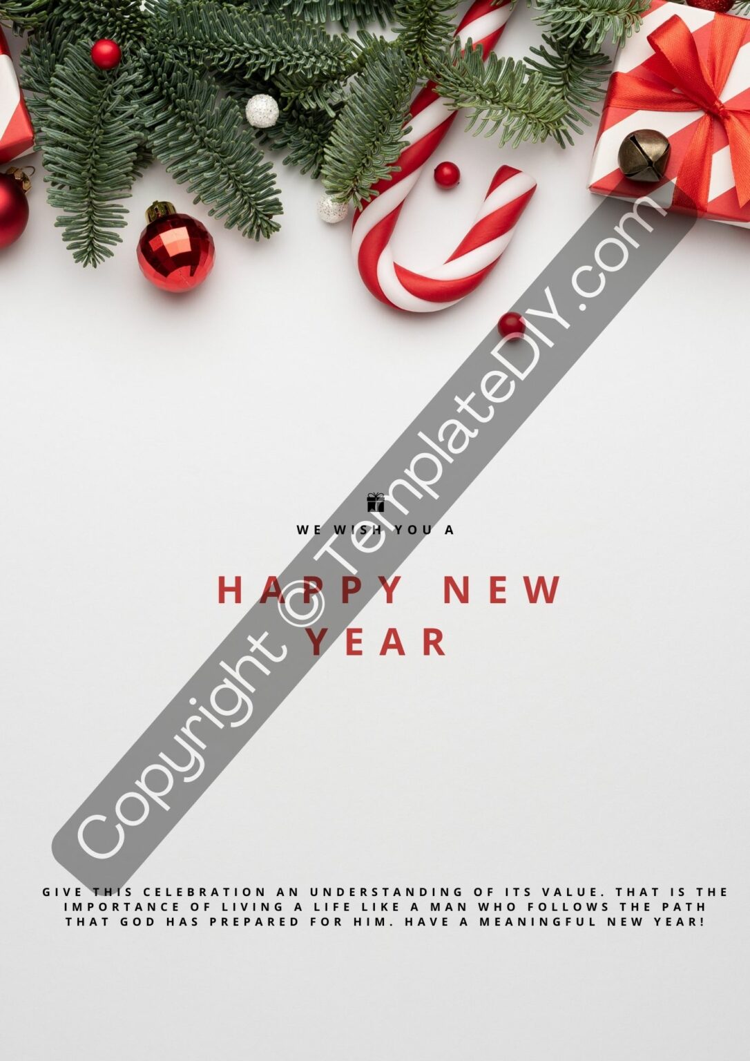 Christian New Years Greetings Template Printable PDF, Word