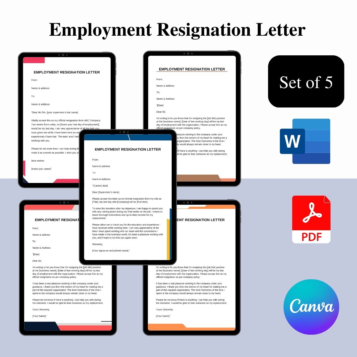 Professional Resignation Letter Sample Template In Pdf Word