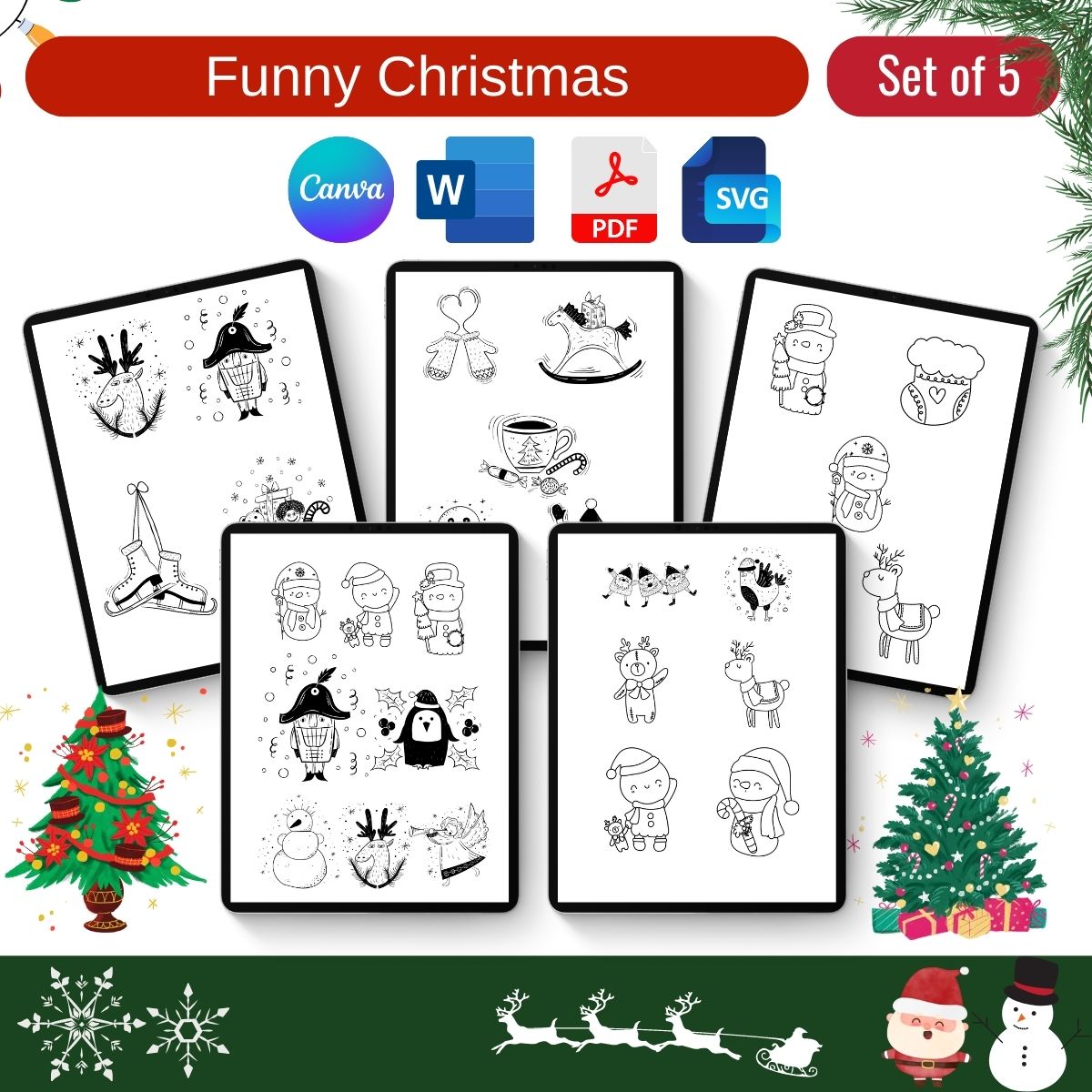 Funny Christmas Printable Template in Pdf, Word, SVG