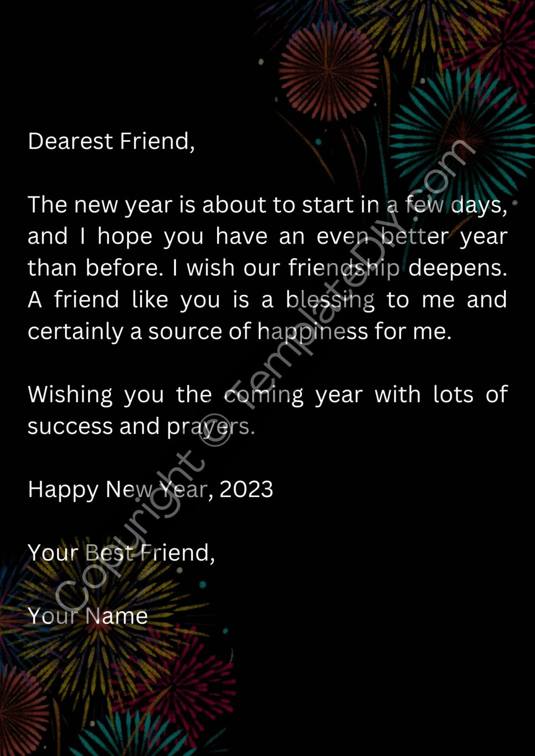 Happy New Year Letter Sample with Examples [Word]