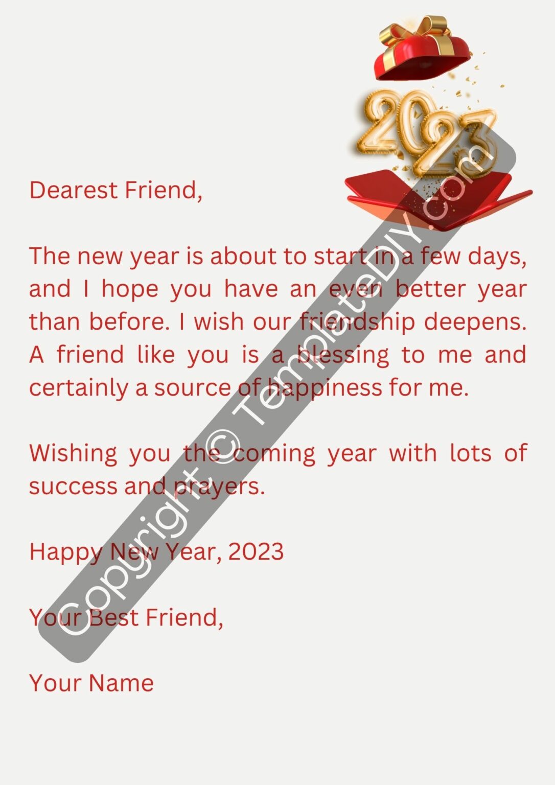 Happy New Year Letter Sample with Examples [Word]