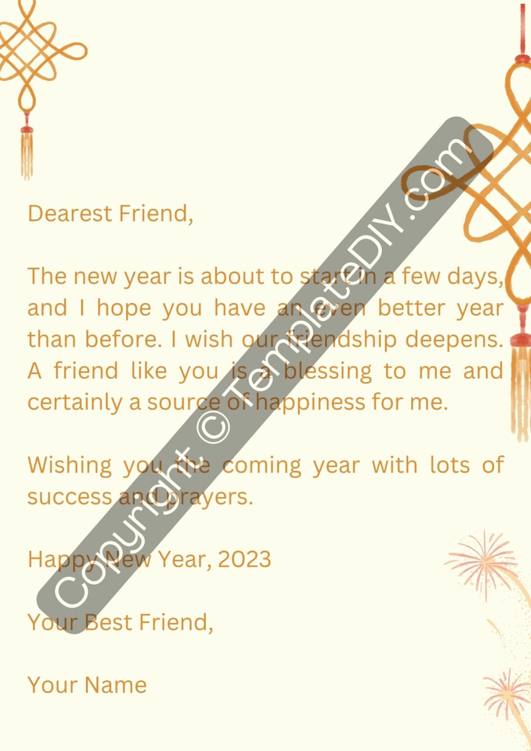 Happy New Year Letter Sample with Examples [Word]