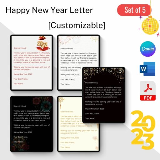 Happy New Year Letter Sample with Examples [Word]