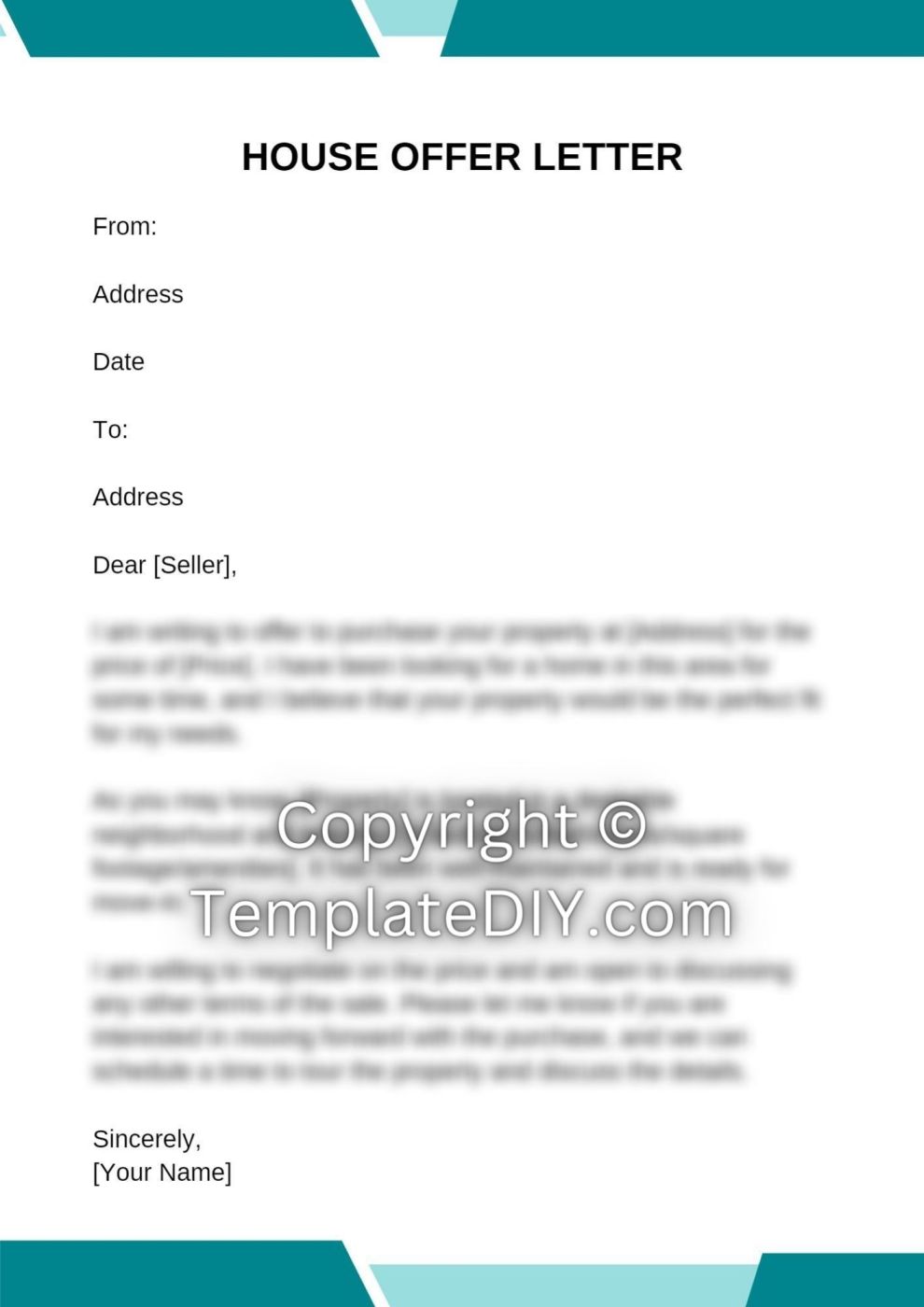 House Offer Letter Sample with Examples [Word Editable]