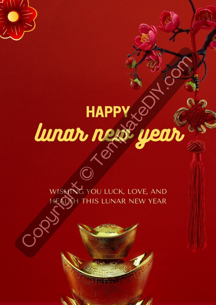 Lunar New Year Invitation Printable Template in Pdf, Word