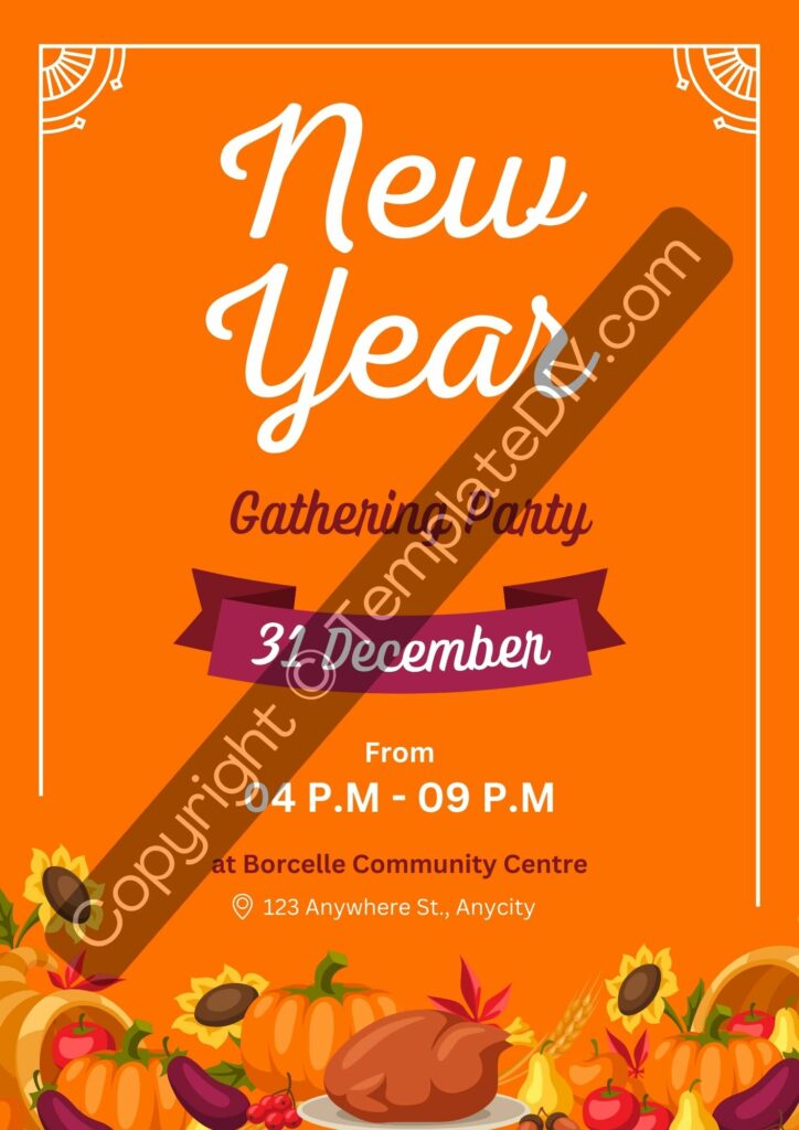 New Year Gathering Invitation Template Printable [Editable]