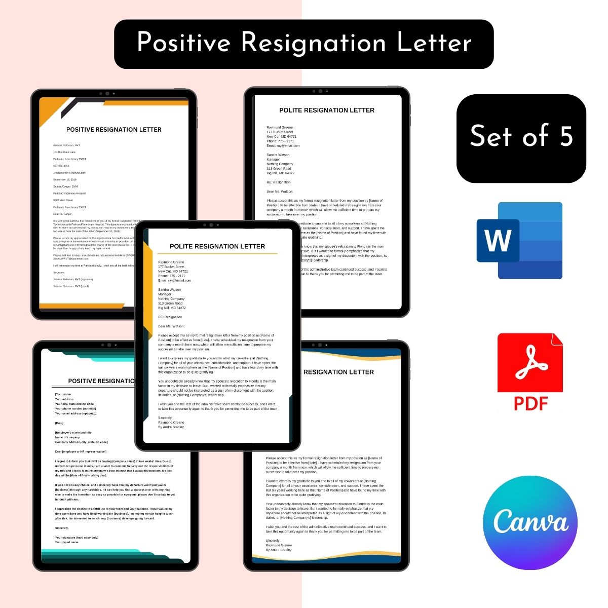 Positive Resignation Letter Sample with Examples [Word]